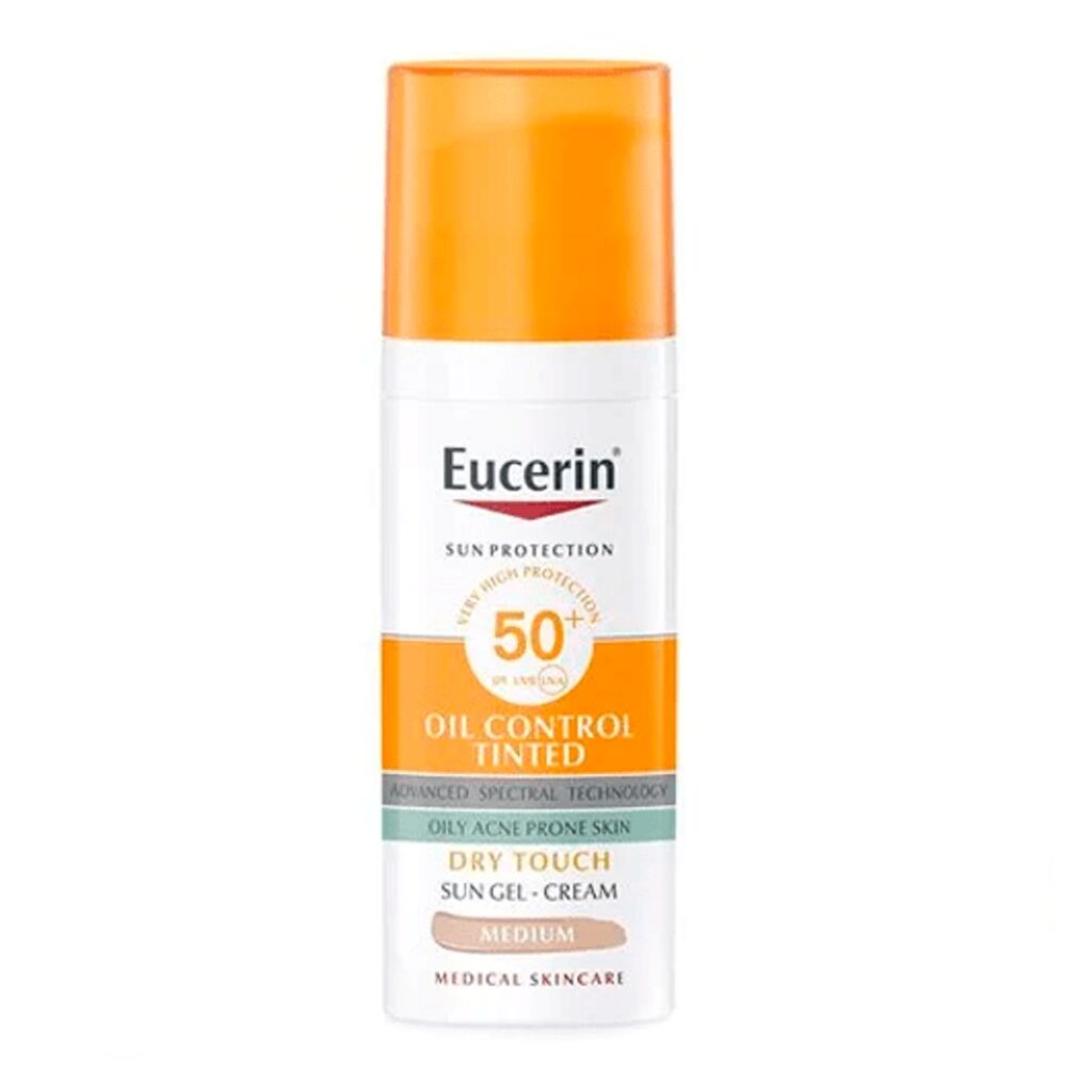 Eucerin Protector Solar Sun Oil Control Facial Tinted SPF50 - Anti ...